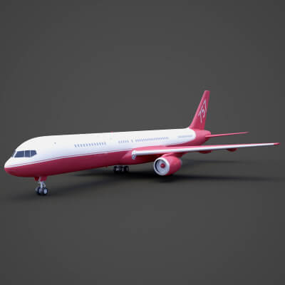 Boeing 757 Airplane 01 - 3D Model by sky3dstudios69