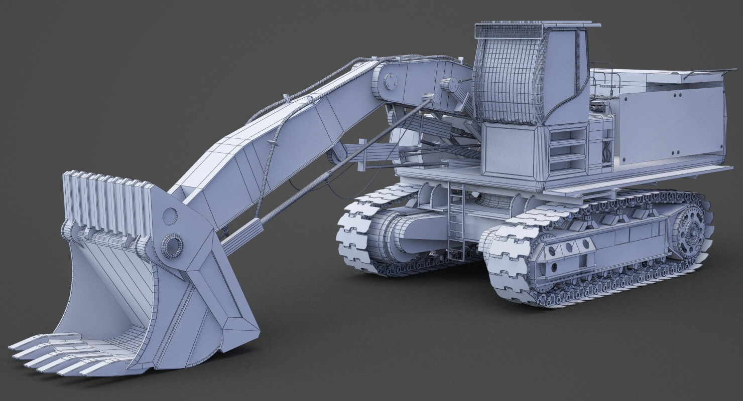 Construction Vehicle - Excavator 01 3D Model by sky3dstudios69
