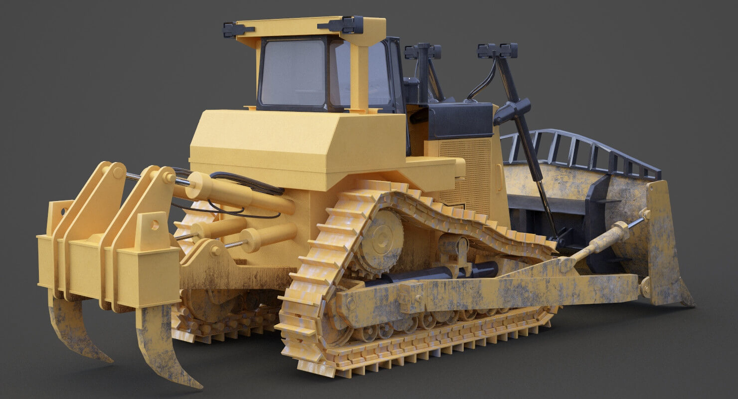 Construction Vehicle - Excavator 02 3D Model by sky3dstudios69
