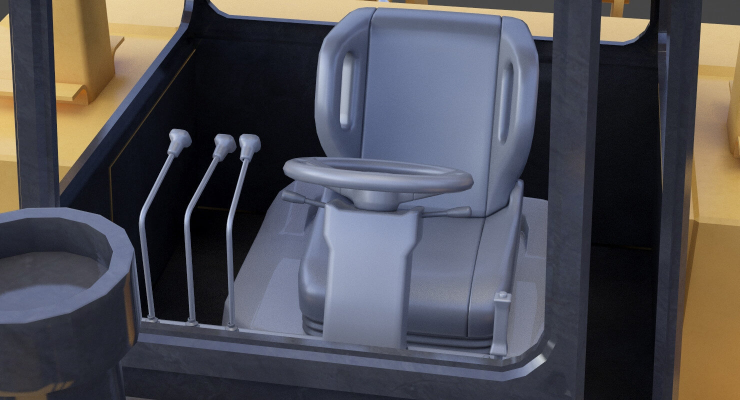 Construction Vehicle - Excavator 02 3D Model by sky3dstudios69