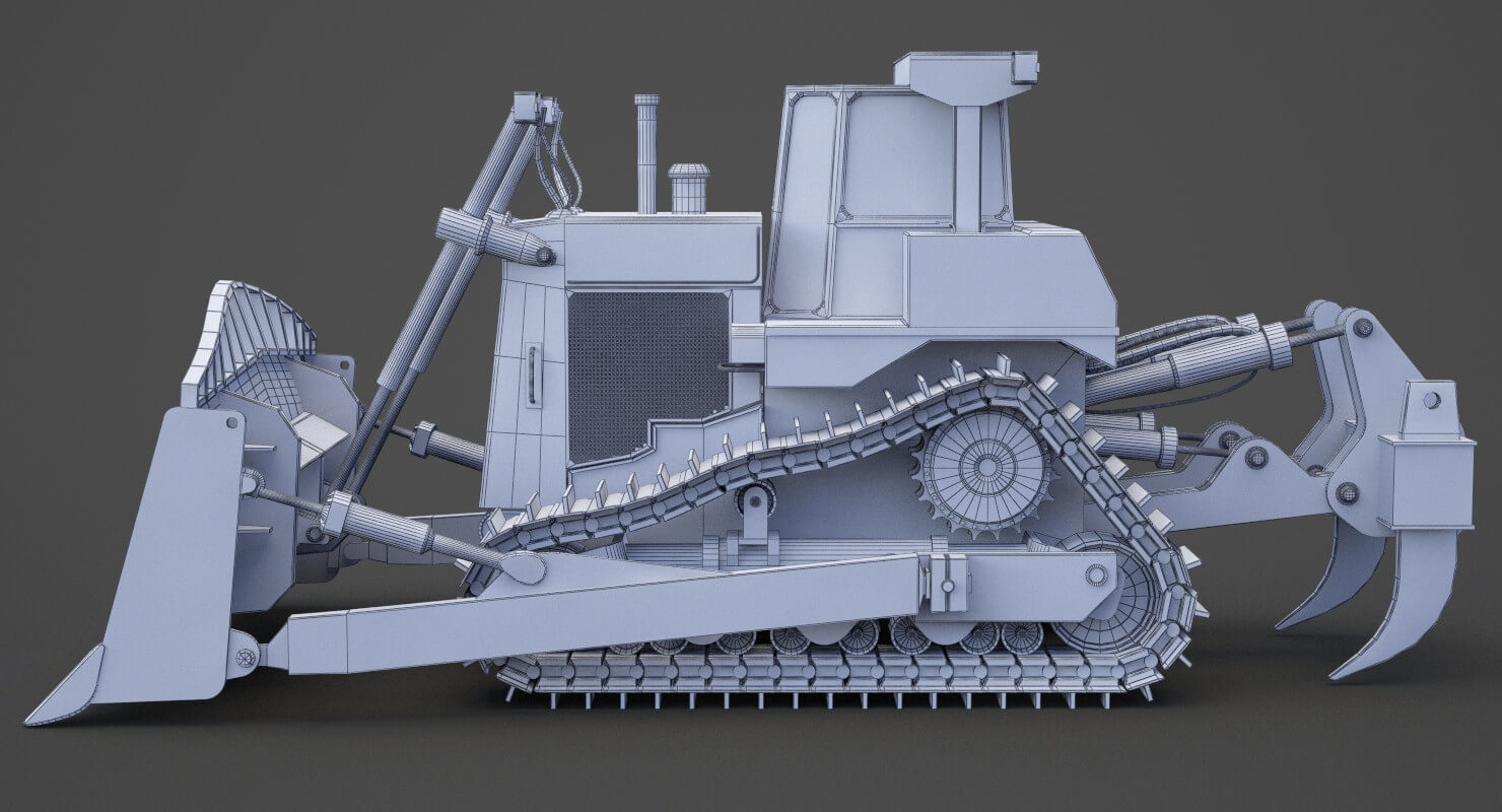 Construction Vehicle - Excavator 02 3D Model by sky3dstudios69