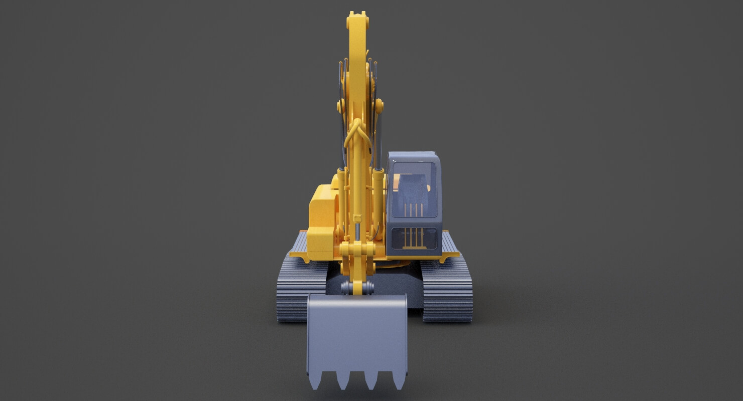 Construction Vehicle - Excavator 03 3D Model by sky3dstudios69