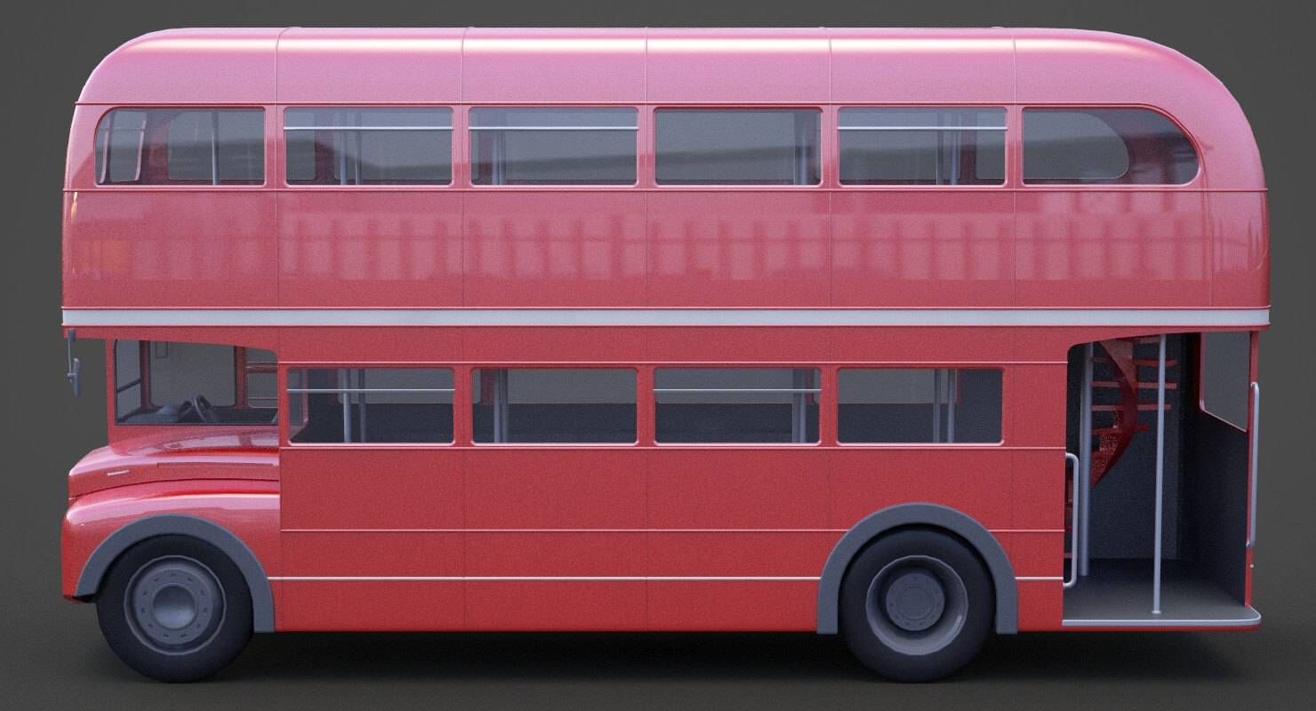 Double Decker Bus - 3D Model by sky3dstudios69