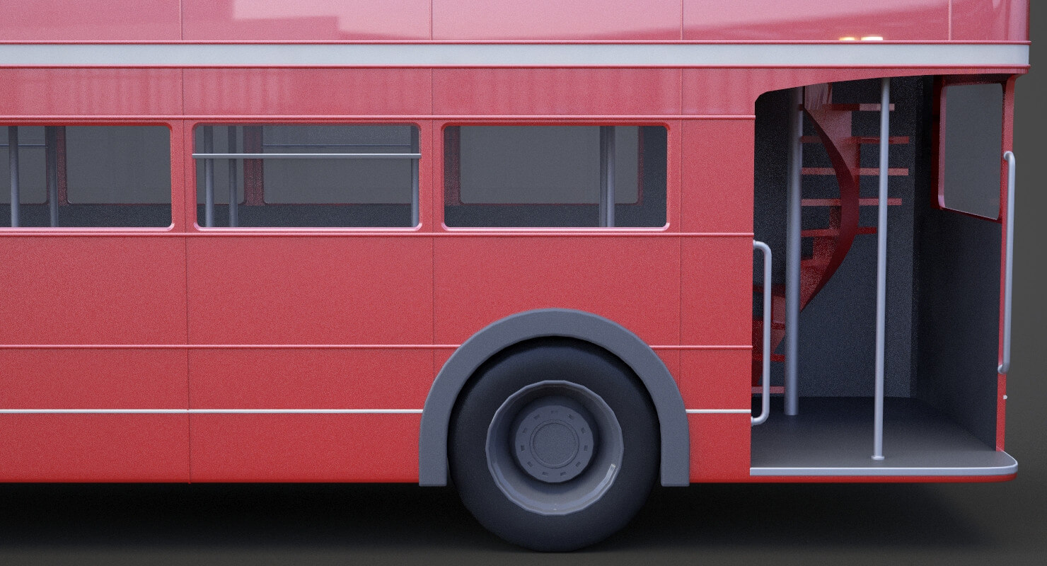 Double Decker Bus Side View
