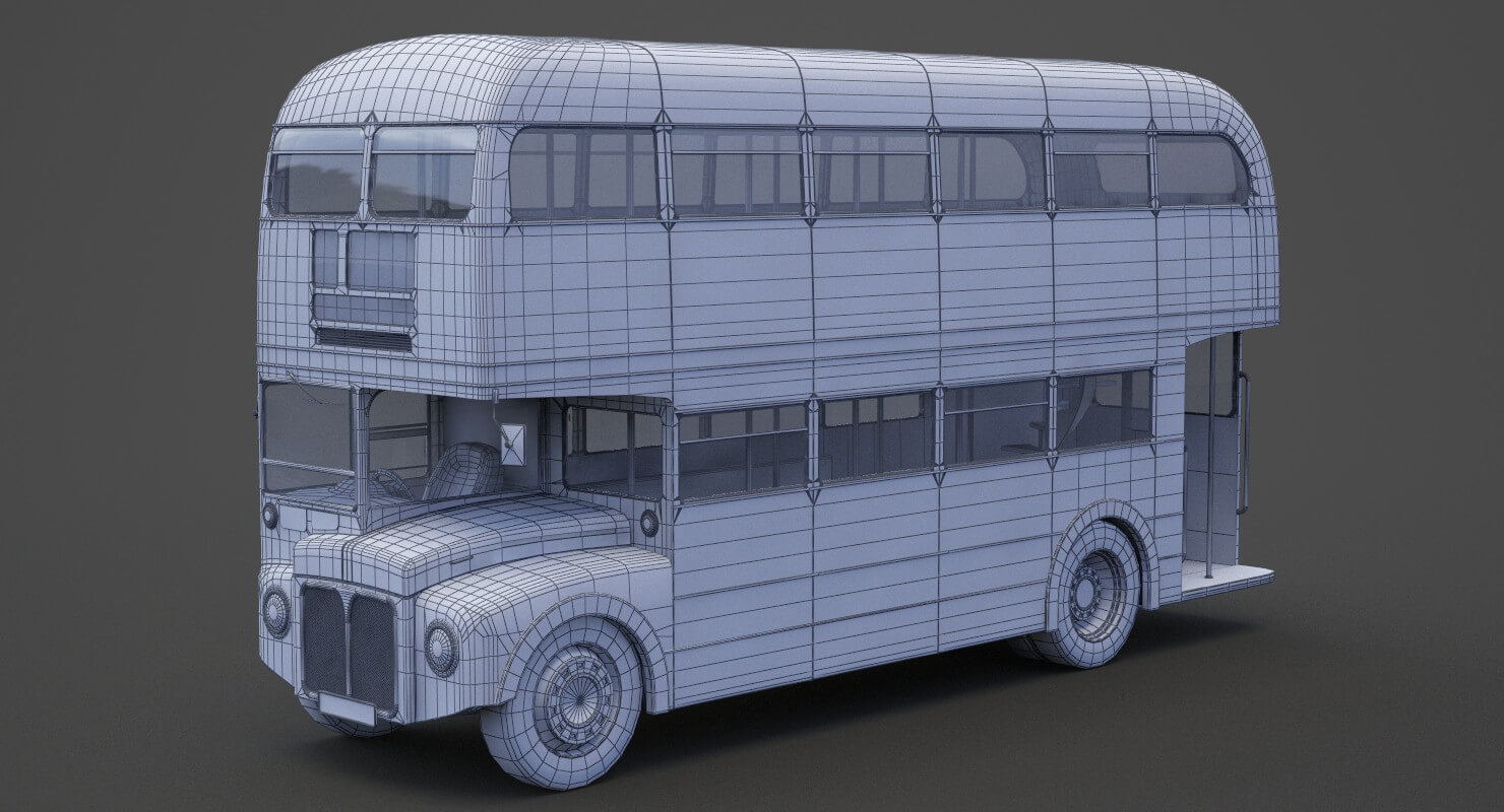 Double Decker Bus - 3D Model by sky3dstudios69