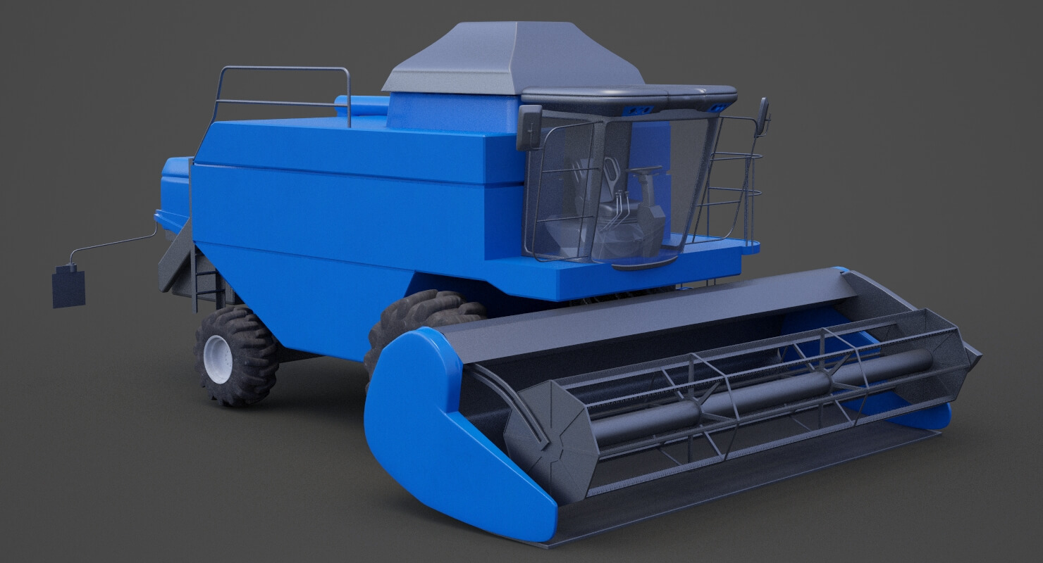 Farm Vehicles - Combine Harvester 02 3D Model by sky3dstudios69