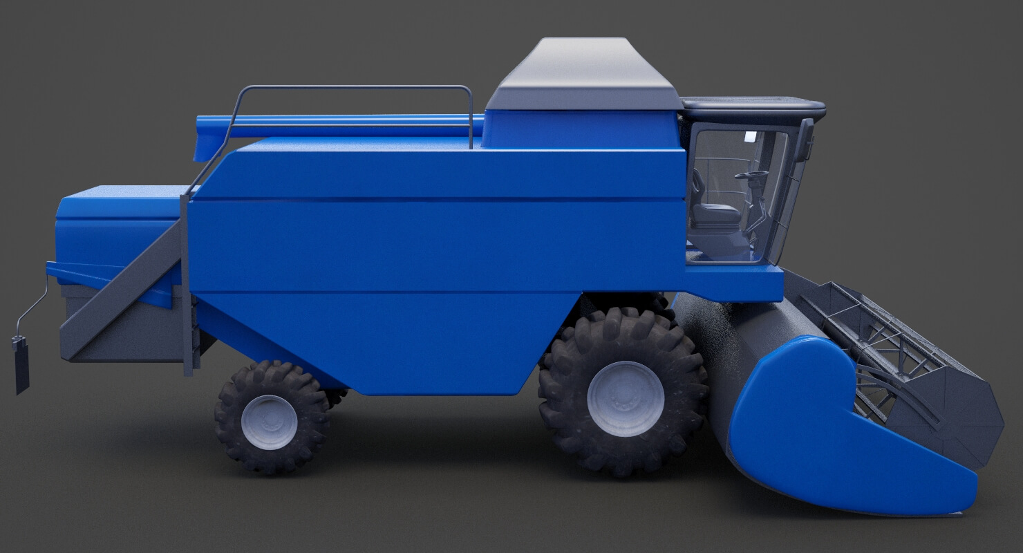 Farm Vehicles - Combine Harvester 02 3D Model by sky3dstudios69