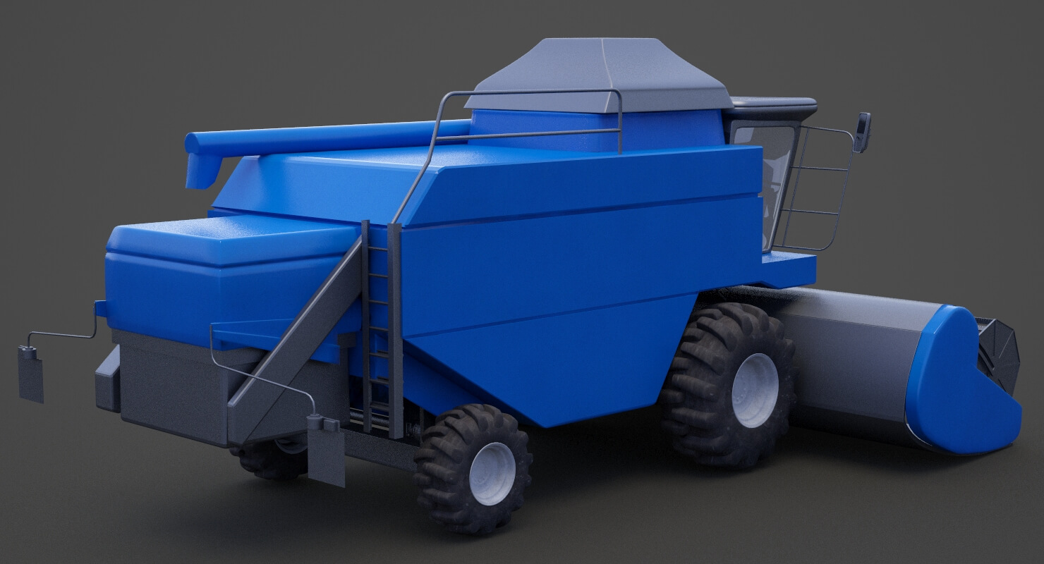 Farm Vehicles - Combine Harvester 02 3D Model by sky3dstudios69