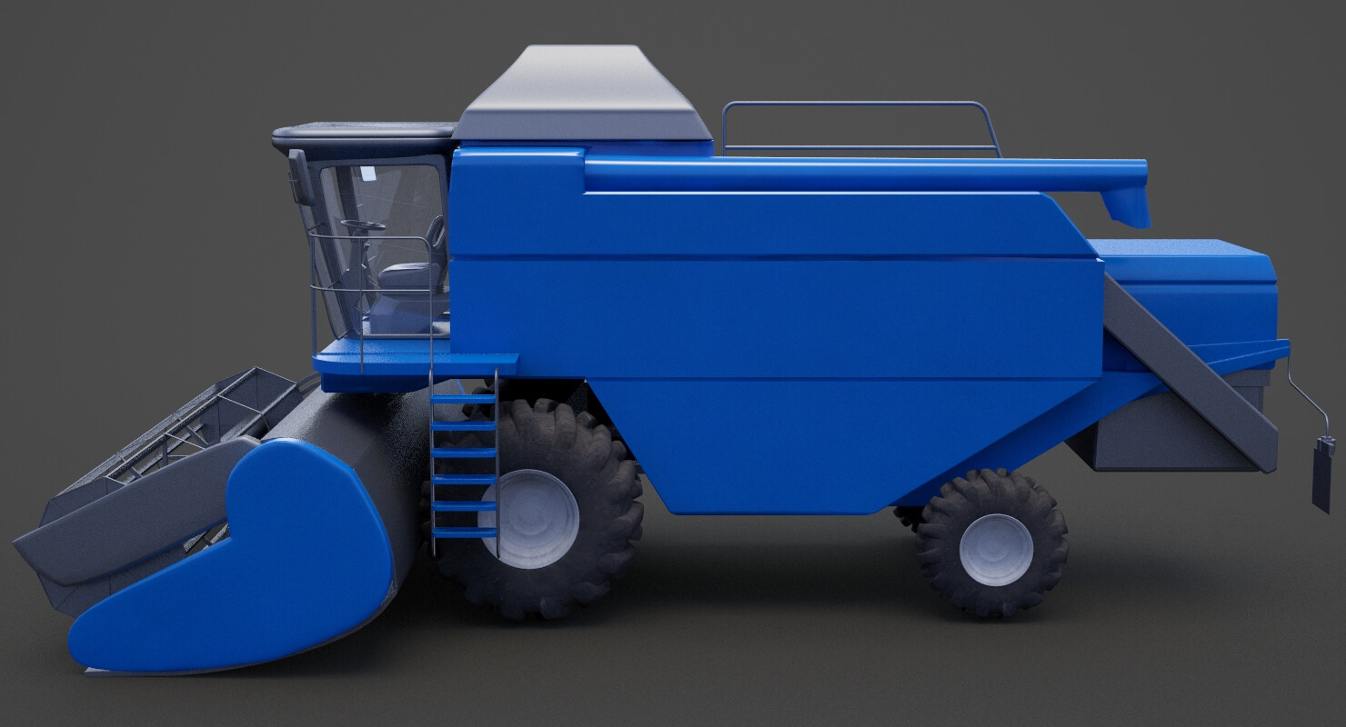 Farm Vehicles - Combine Harvester 02 3D Model by sky3dstudios69