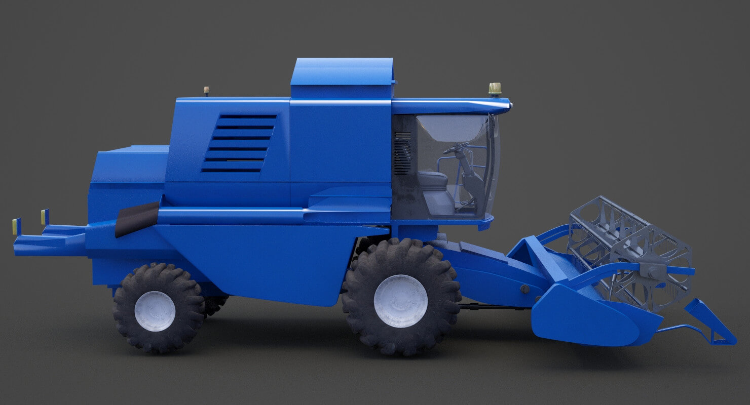 Farm Vehicles - Combine Harvester 3D Model by sky3dstudios69