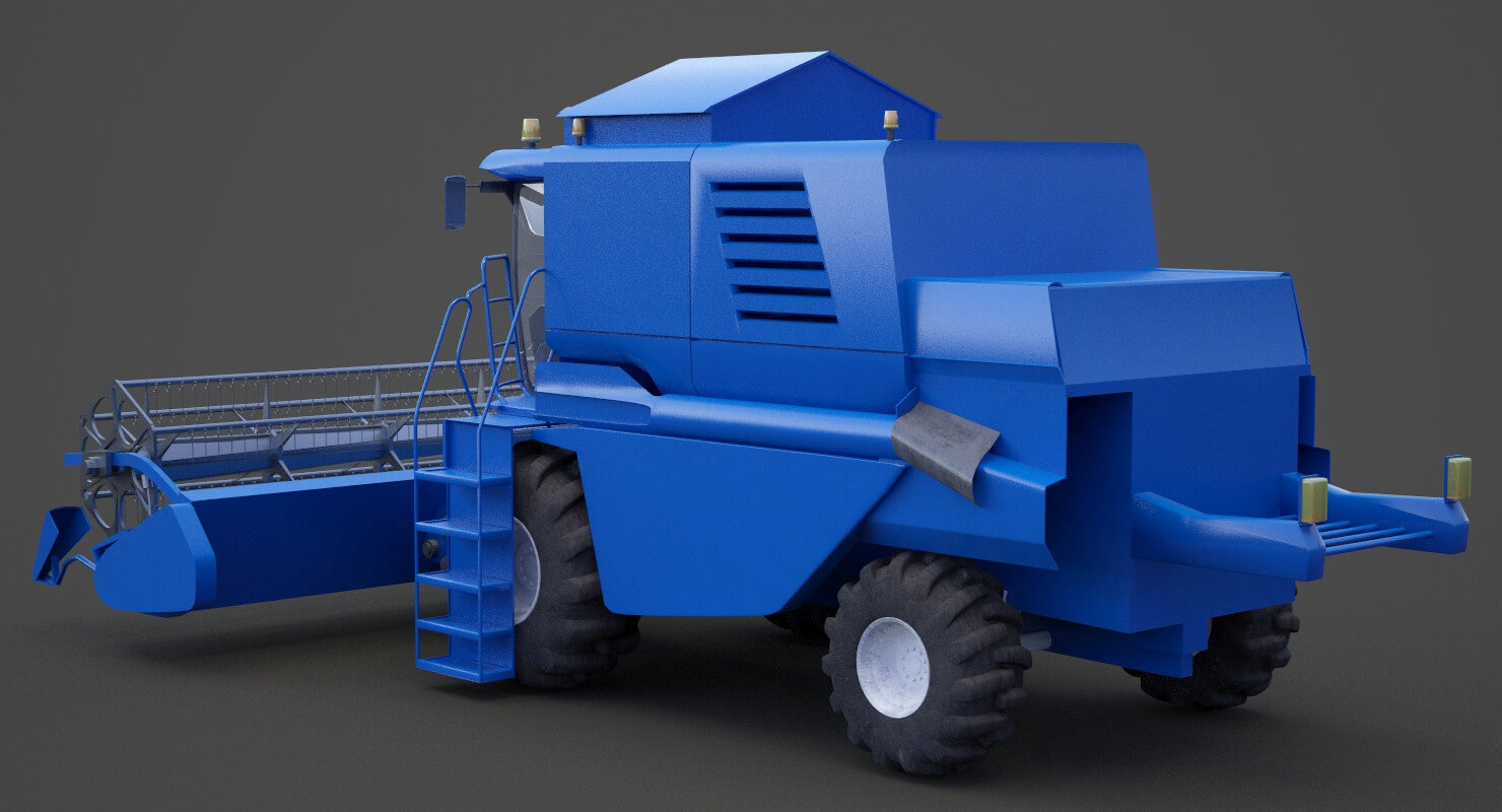 Farm Vehicles - Combine Harvester 3D Model by sky3dstudios69