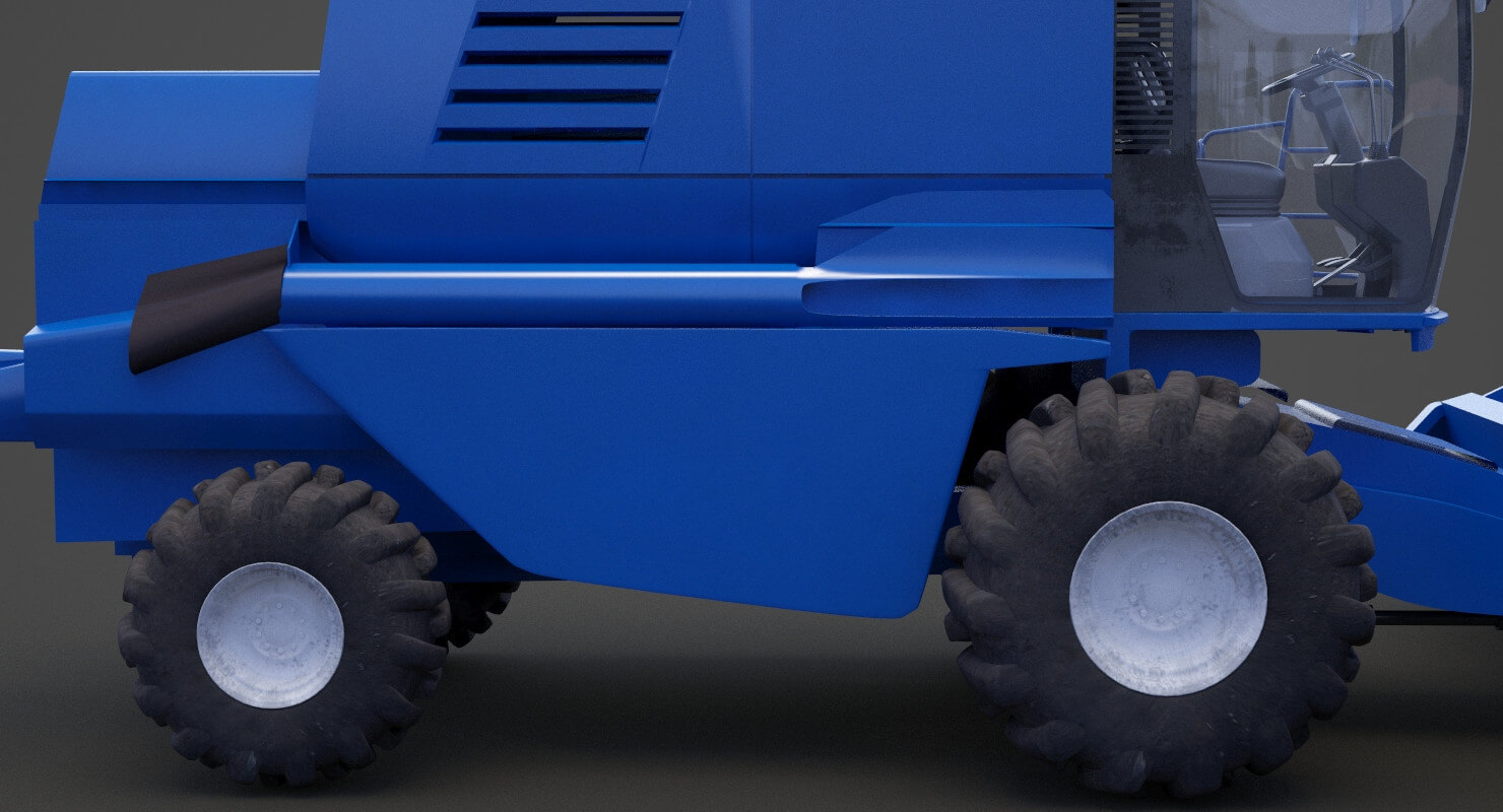 Farm Vehicles - Combine Harvester 3D Model by sky3dstudios69