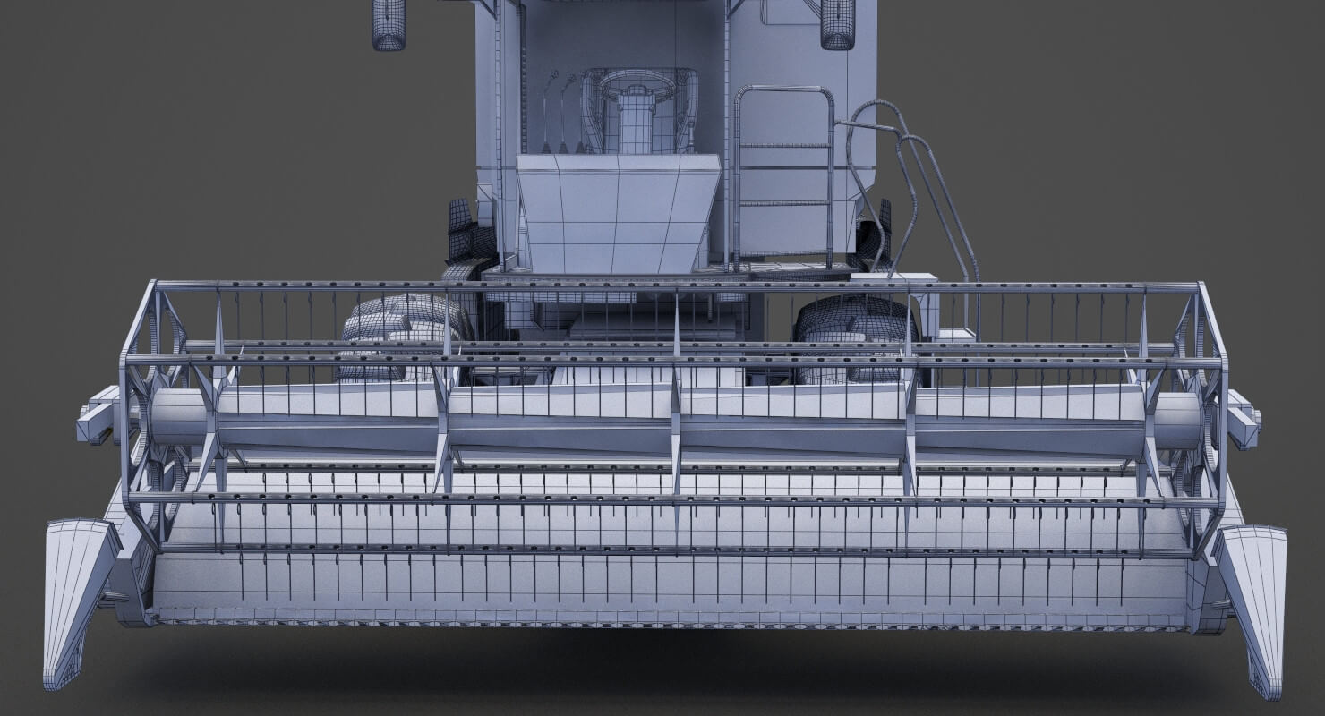 Farm Vehicles - Combine Harvester 3D Model by sky3dstudios69