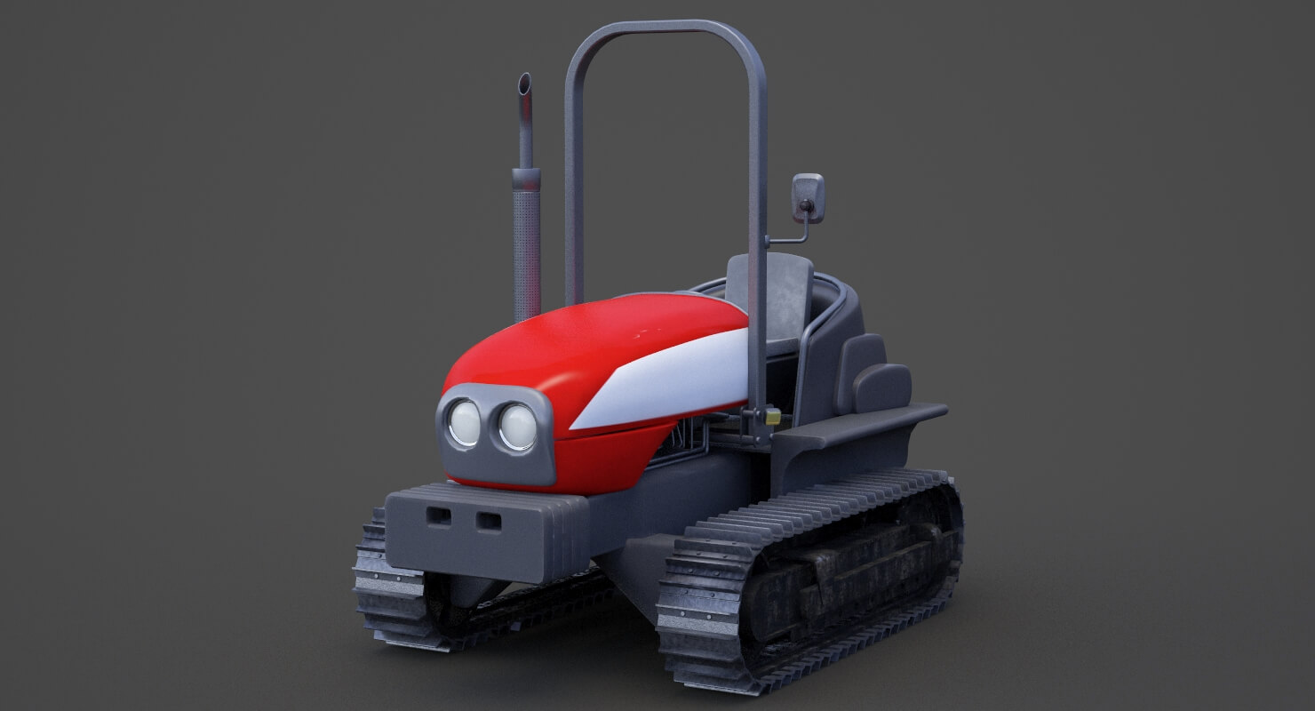 Farm Vehicles - Mini Tractor 01 3D Model by sky3dstudios69