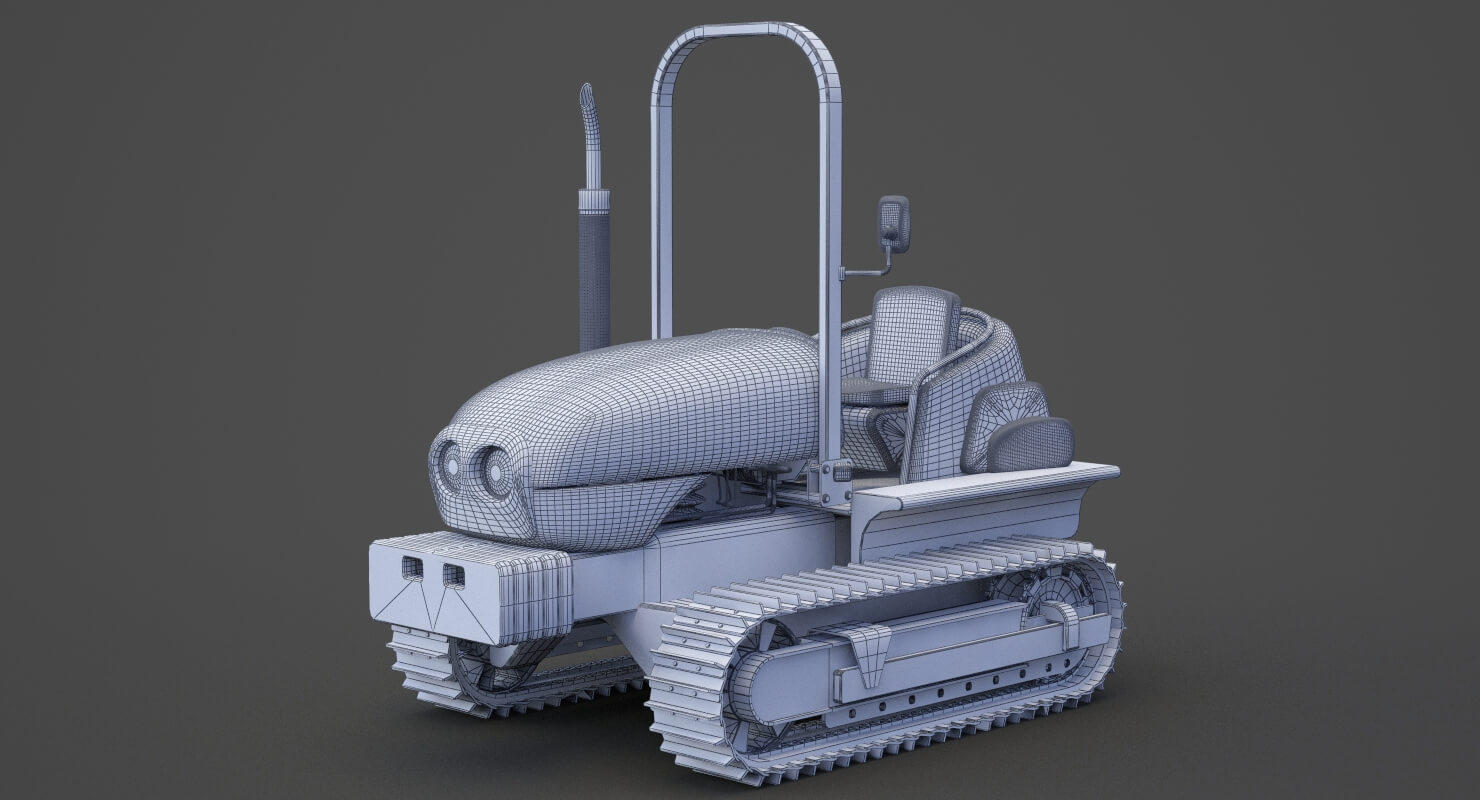 Farm Vehicles - Mini Tractor 01 3D Model by sky3dstudios69
