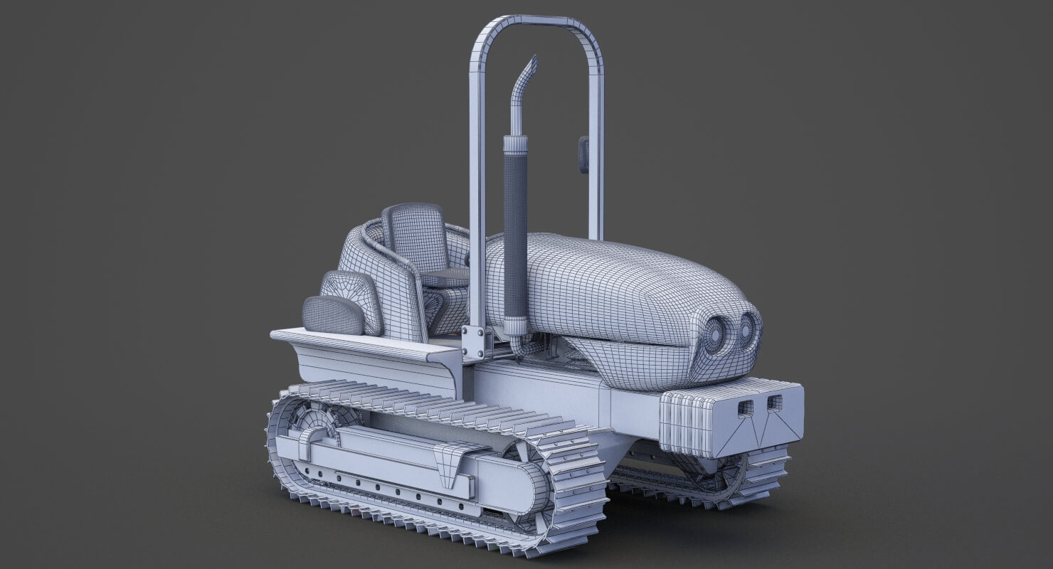 Farm Vehicles - Mini Tractor 01 3D Model by sky3dstudios69