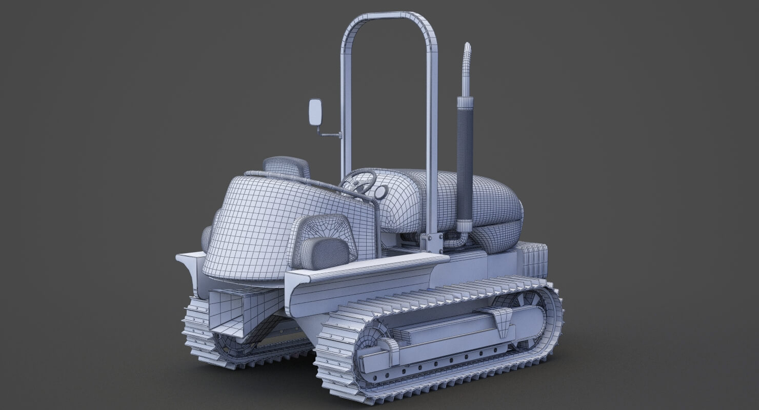 Farm Vehicles - Mini Tractor 01 3D Model by sky3dstudios69