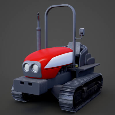 Farm Vehicles - Mini Tractor 01 3D Model by sky3dstudios69