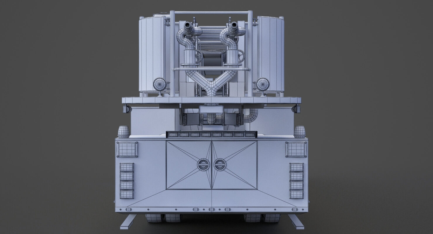 Fire Truck 002 - 3D Model by sky3dstudios69