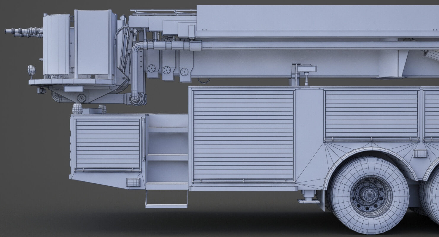 Fire Truck 002 - 3D Model by sky3dstudios69