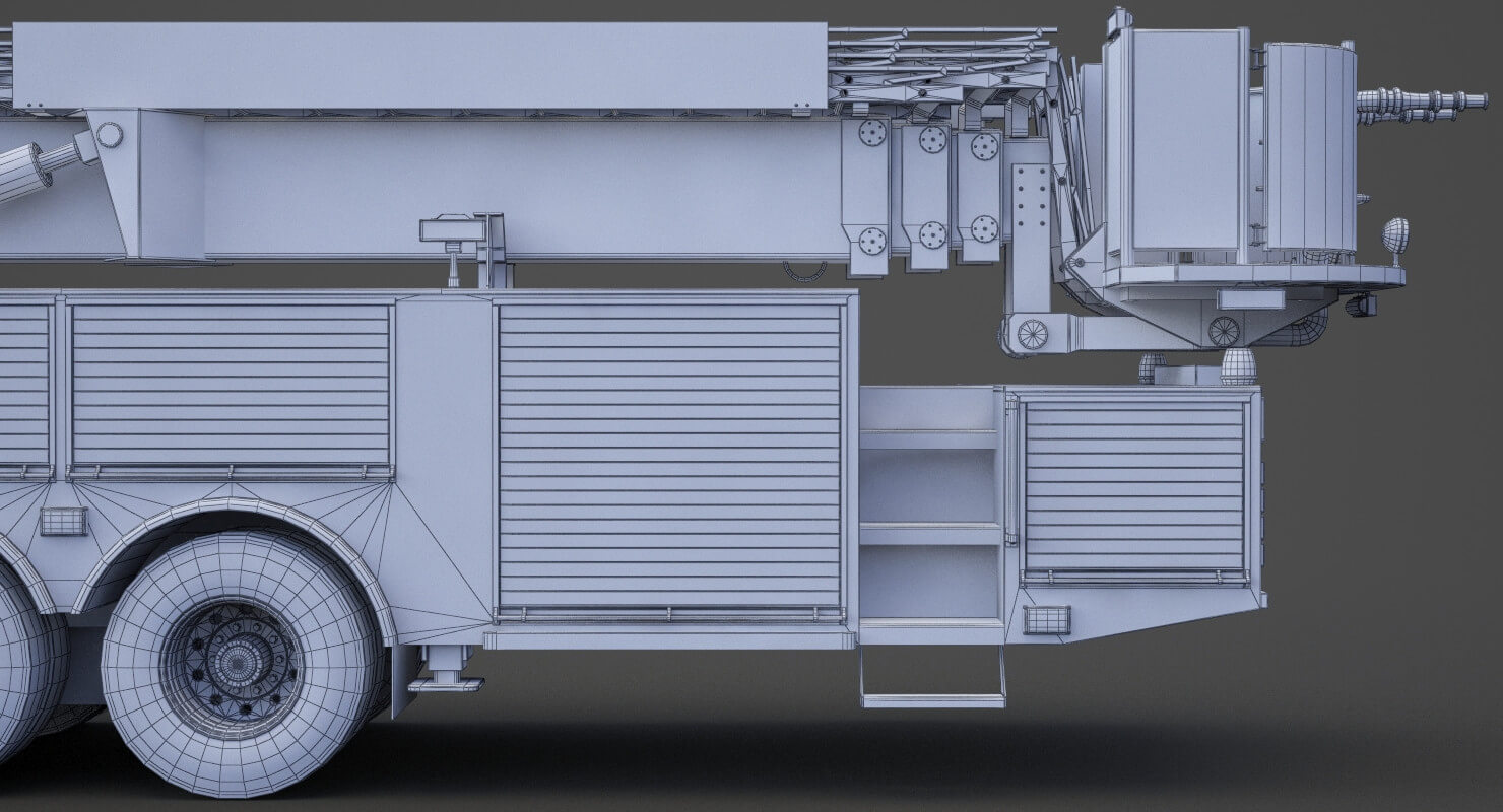 Fire Truck 002 - 3D Model by sky3dstudios69