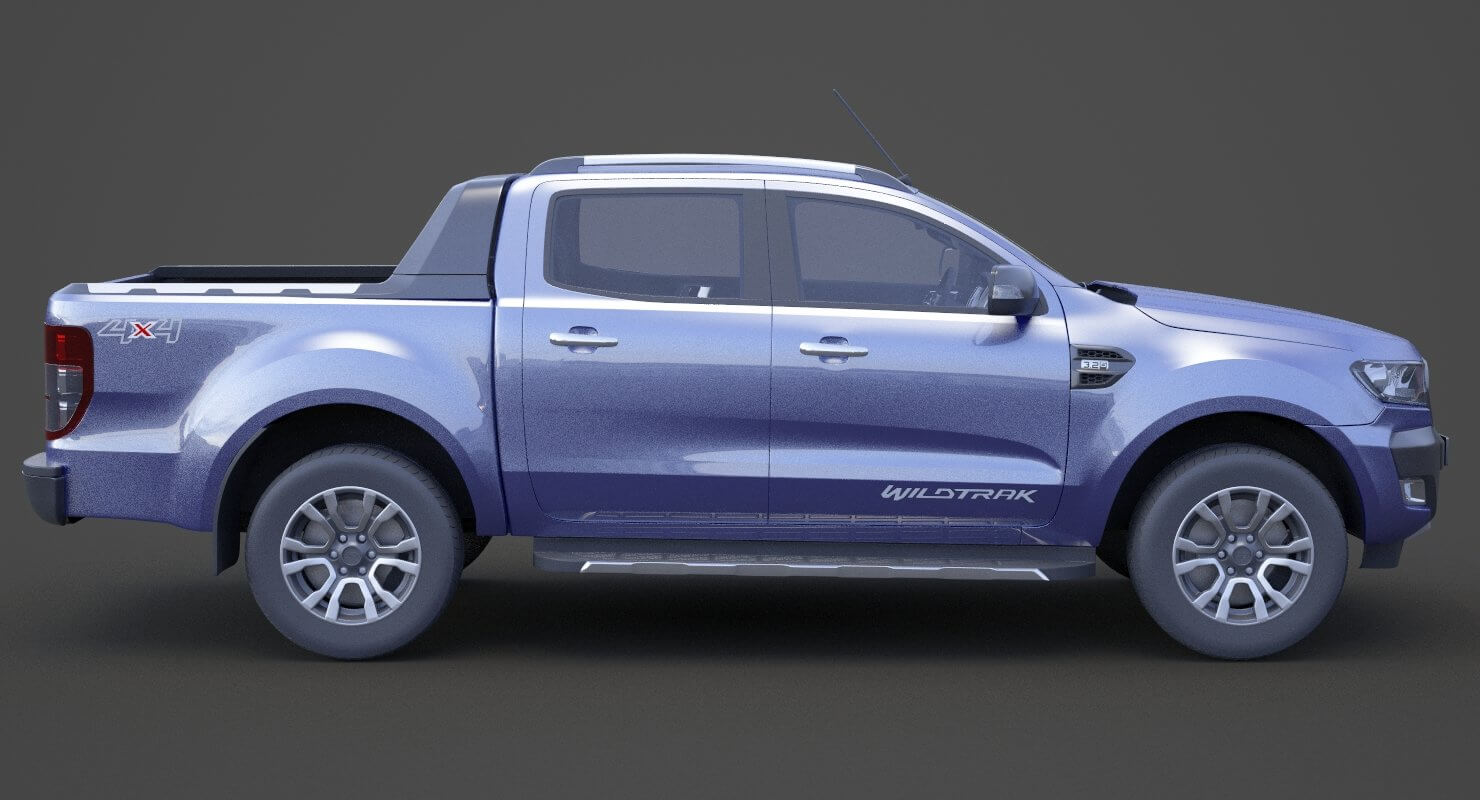 Ford Ranger Double Cab Wildtrak 2016 with HQ Interior - 3D Model by ...