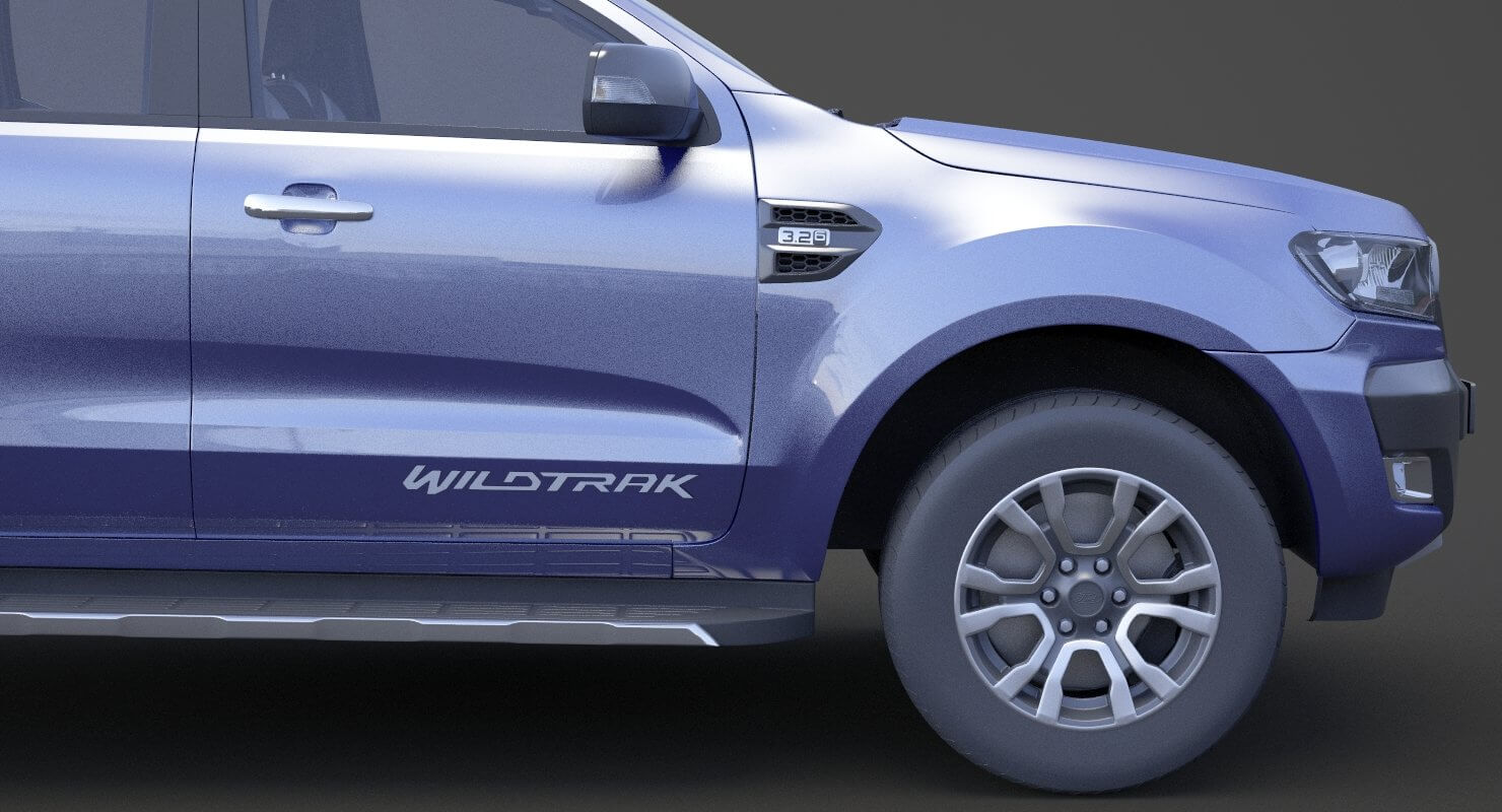 Ford Ranger Double Cab Wildtrak 2016 with HQ Interior - 3D Model by ...