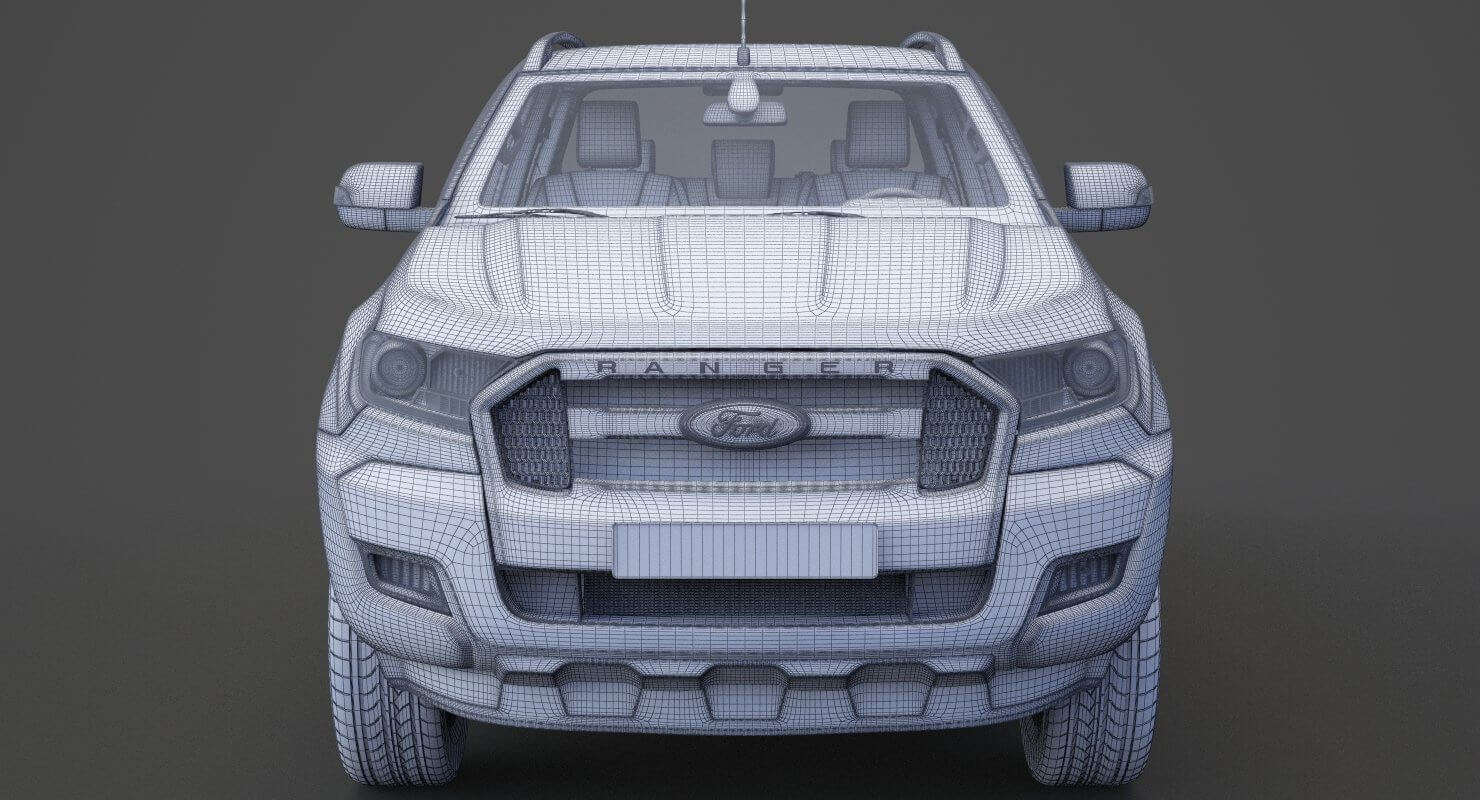 Ford Ranger Double Cab Wildtrak 2016 with HQ Interior - 3D Model by ...