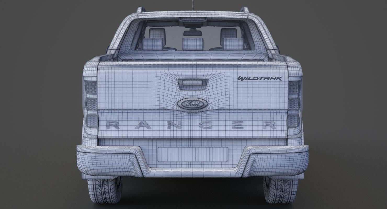 Ford Ranger Double Cab Wildtrak 2016 with HQ Interior - 3D Model by ...