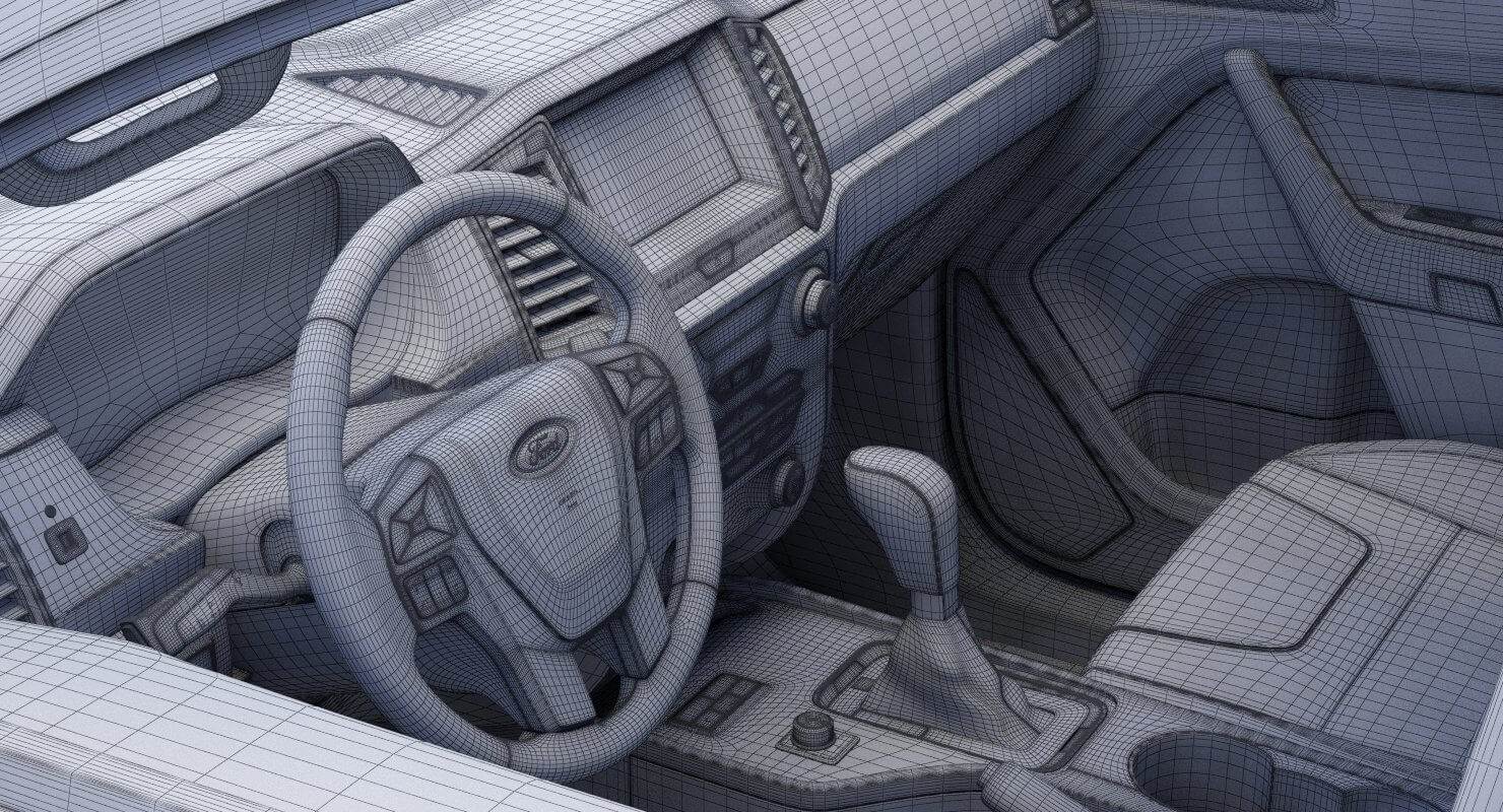 Ford Ranger Double Cab Wildtrak 2016 with HQ Interior - 3D Model by ...