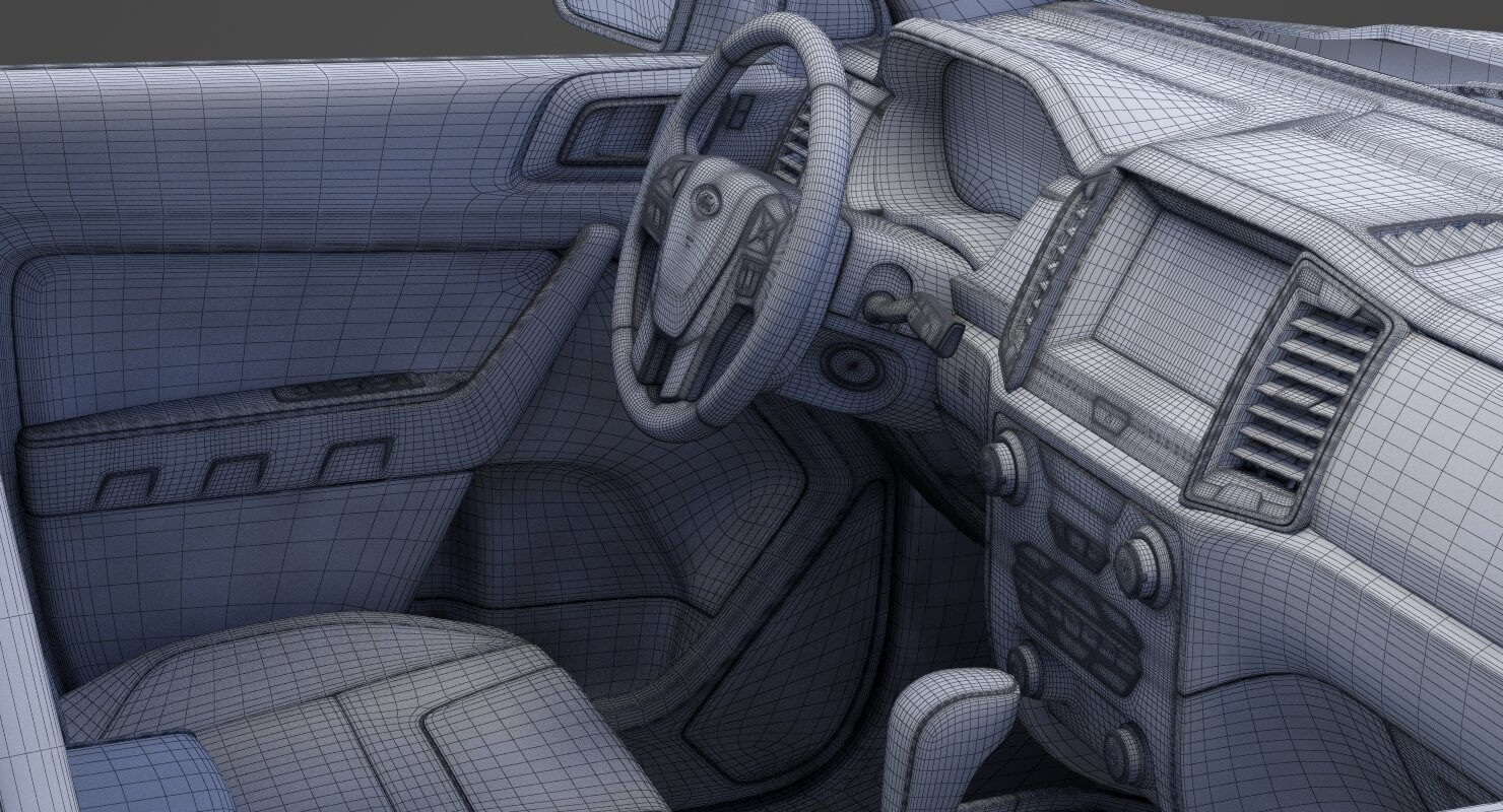 Ford Ranger Double Cab Wildtrak 2016 with HQ Interior - 3D Model by ...