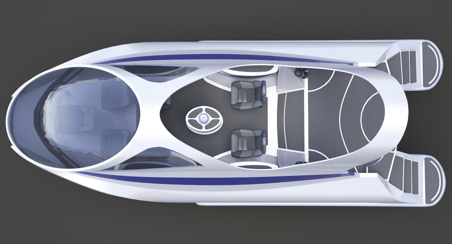 Futuristic Motor Boat 01 - 3D Model by sky3dstudios69