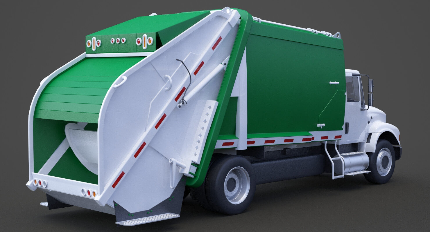 Generic Garbage Truck 01 - 3D Model by sky3dstudios69