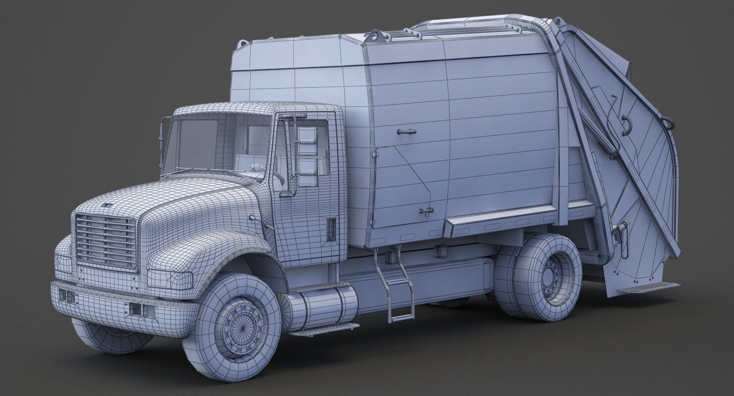 Generic Garbage Truck 01 - 3D Model by sky3dstudios69