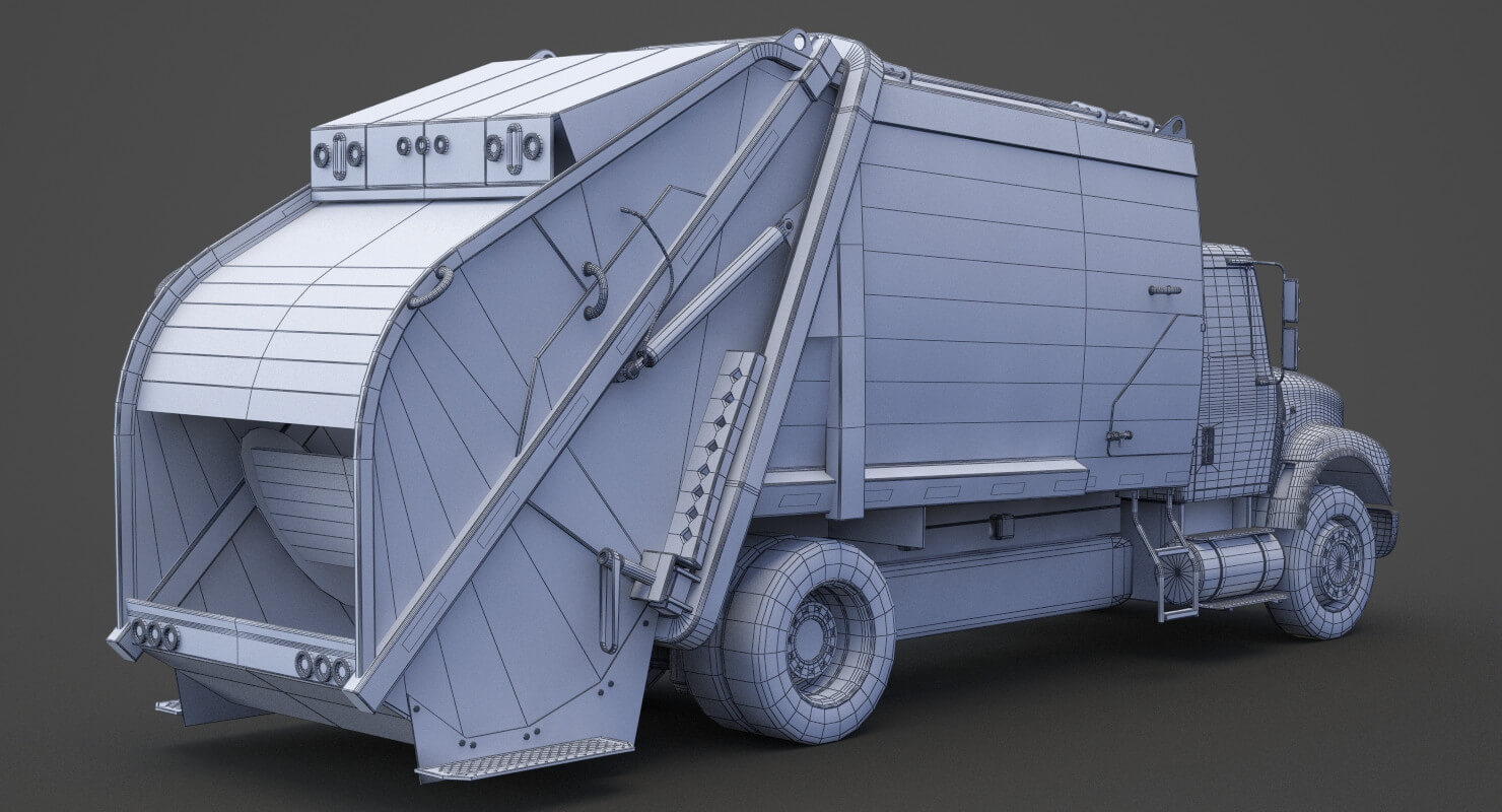Generic Garbage Truck 01 - 3D Model by sky3dstudios69