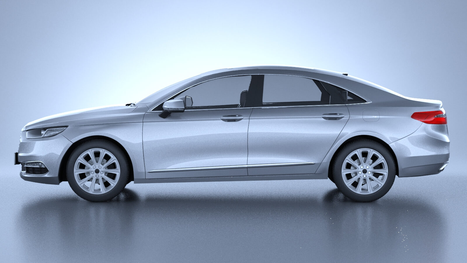 Generic American Car 01 - 3D Model by sky3dstudios69