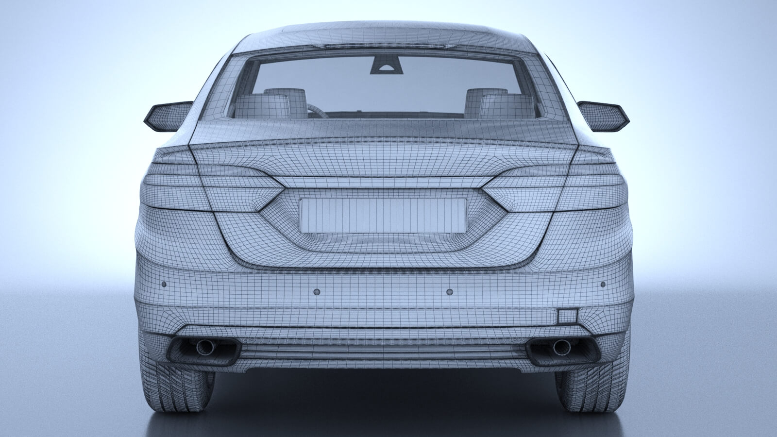 Generic American Car 01 - 3D Model by sky3dstudios69