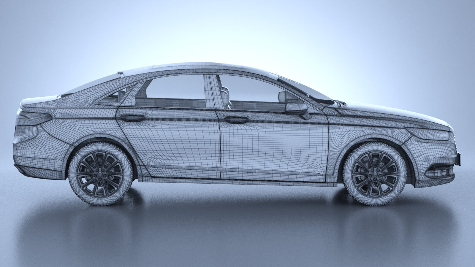 Generic American Car 01 - 3D Model by sky3dstudios69