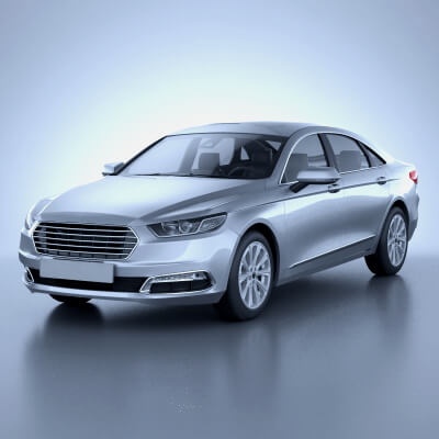 Generic American Car 01 - 3D Model by sky3dstudios69