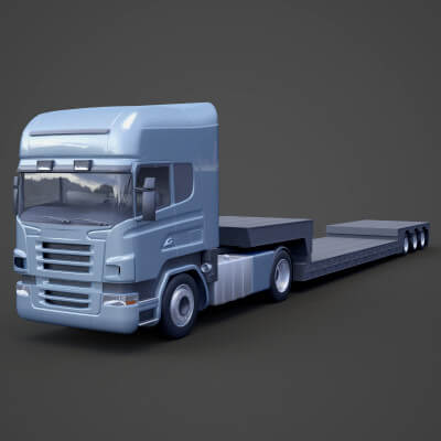 Generic Container Truck 02 - 3D Model by sky3dstudios69