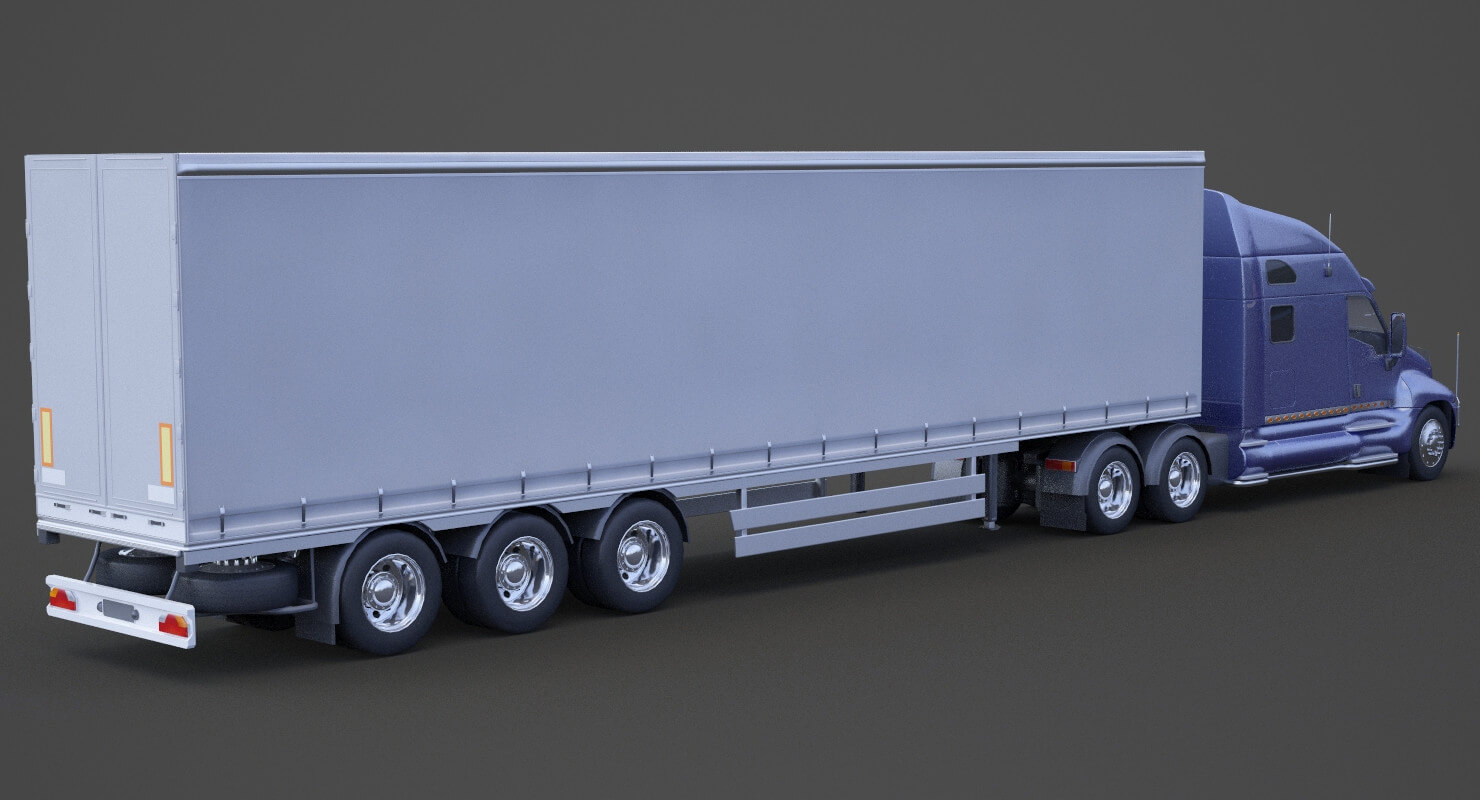 Generic Container Truck 03 - 3D Model by sky3dstudios69