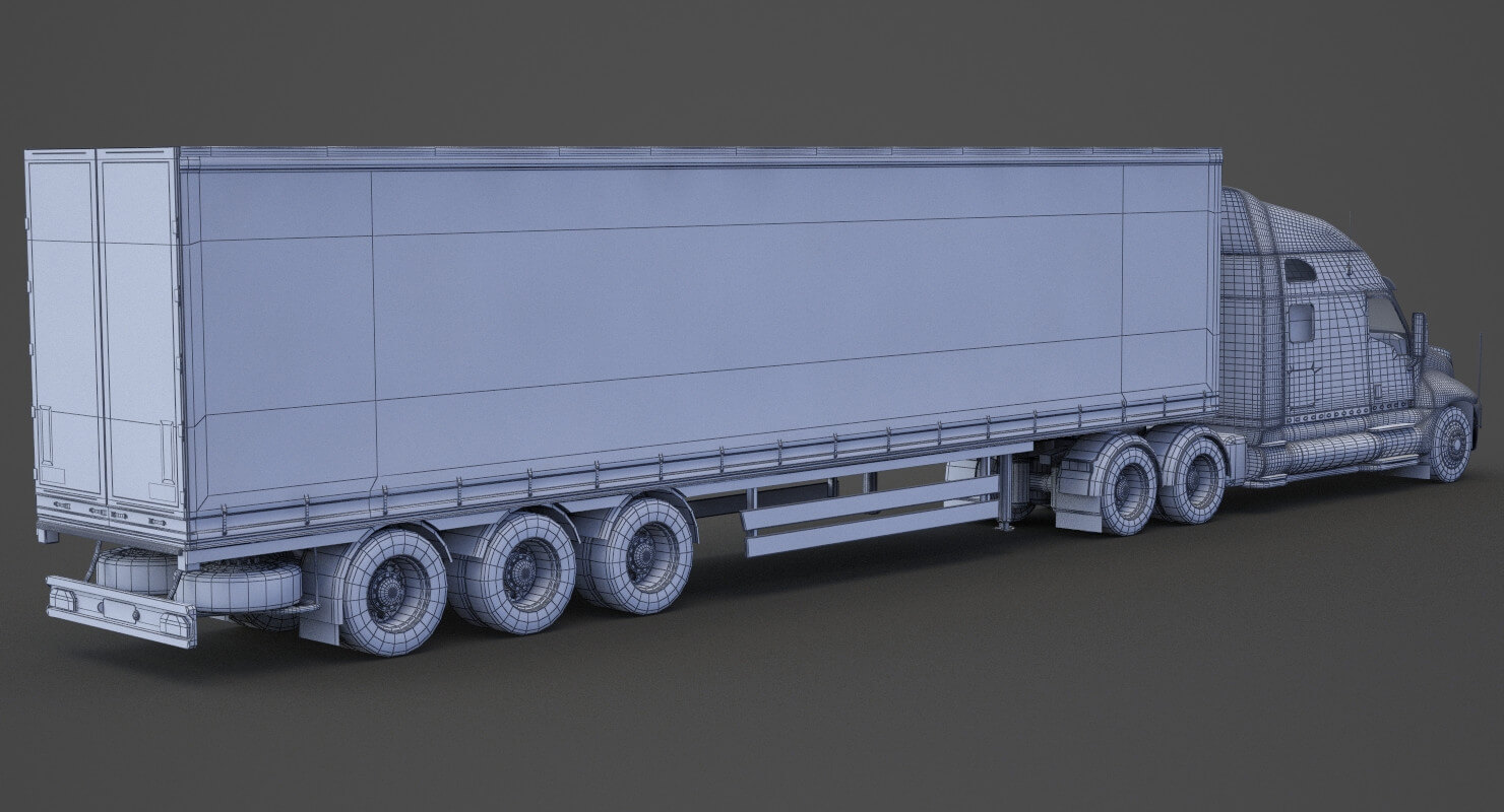 Generic Container Truck 03 - 3D Model by sky3dstudios69