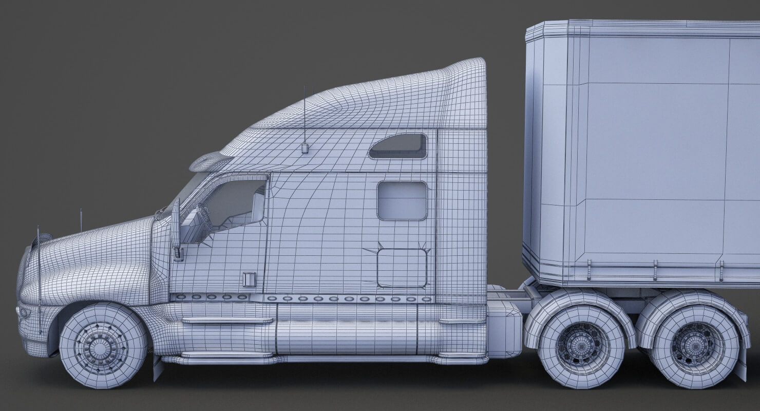 Generic Container Truck 03 - 3D Model by sky3dstudios69