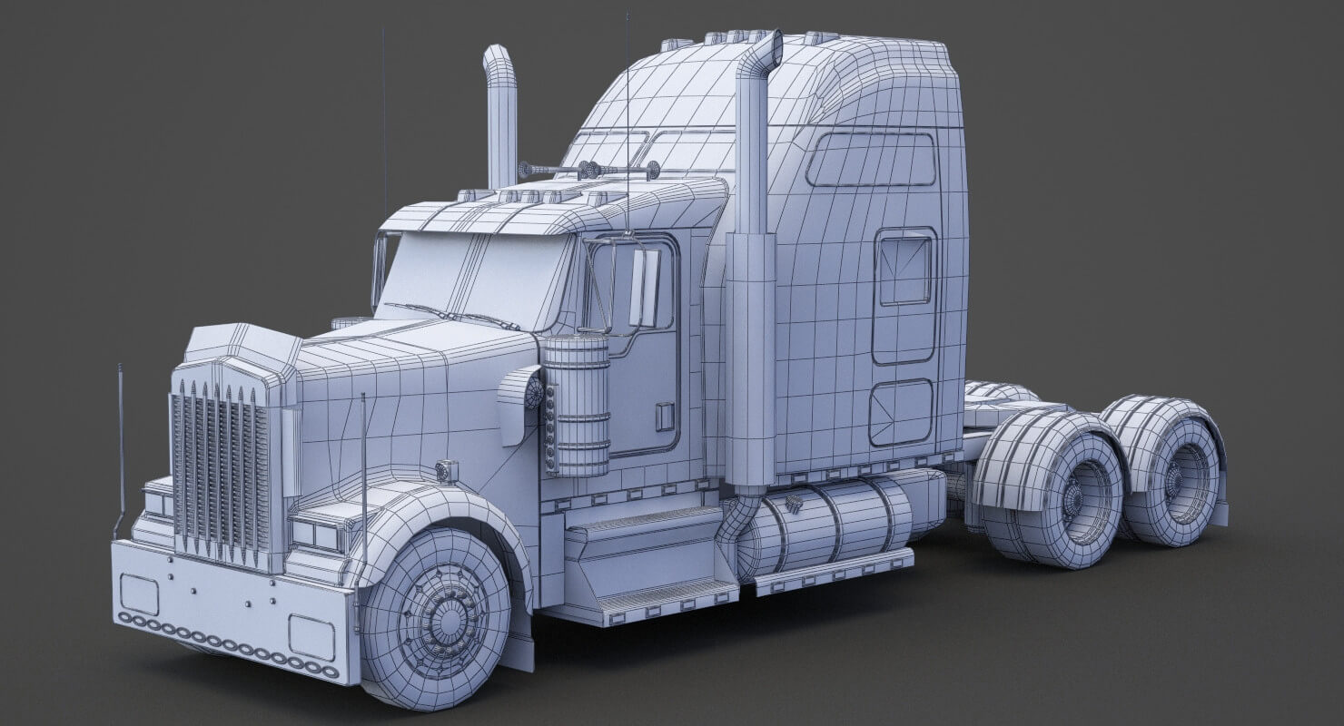 Generic Container Truck 01 - 3D Model by sky3dstudios69