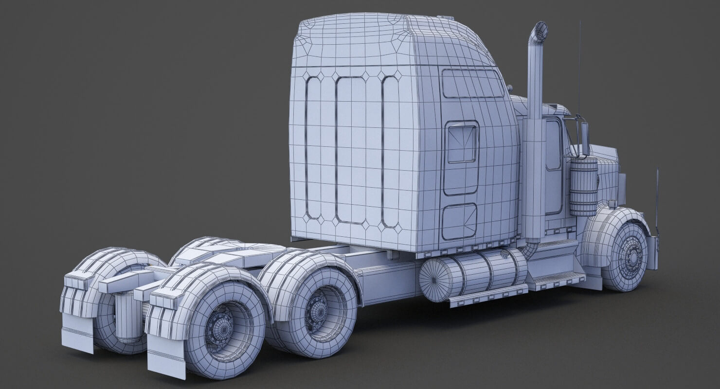 Generic Container Truck 01 - 3D Model by sky3dstudios69