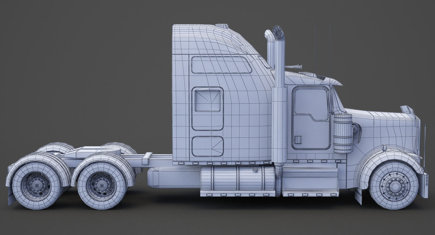 Generic Container Truck 01 - 3D Model by sky3dstudios69