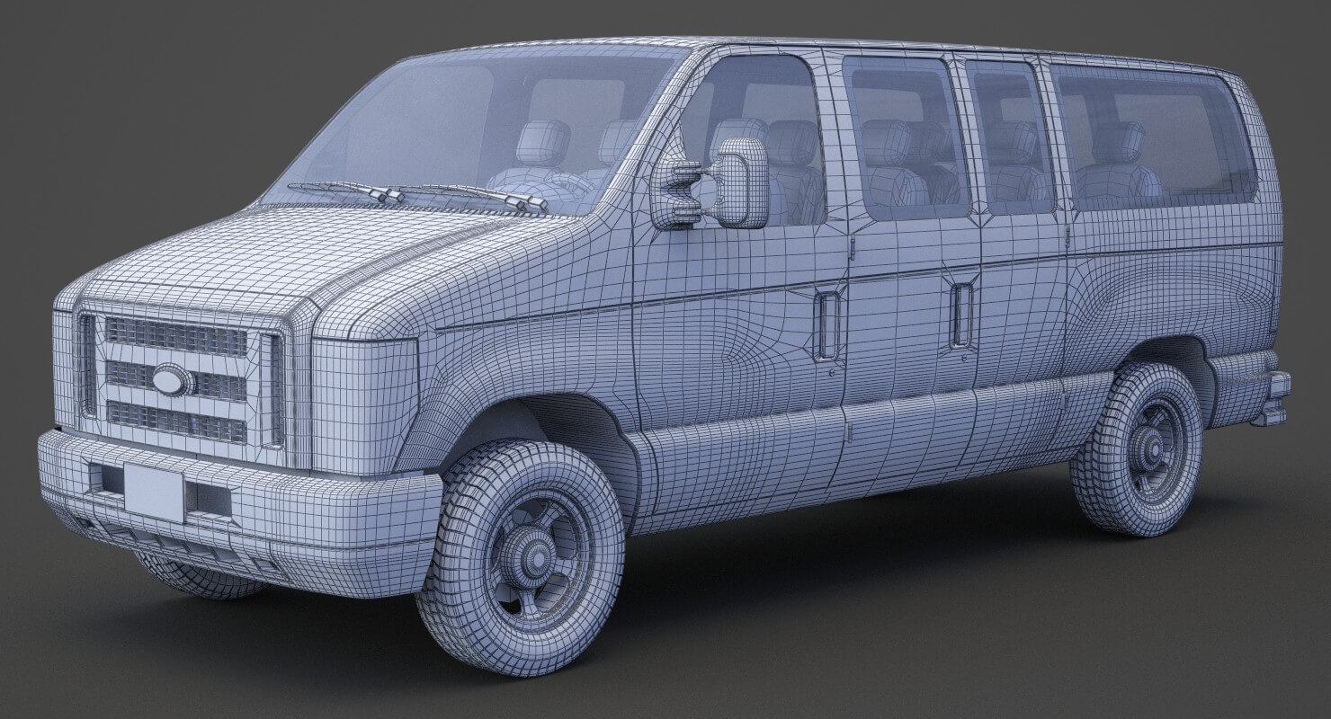 Generic Ford Van 01 - 3D Model by sky3dstudios69