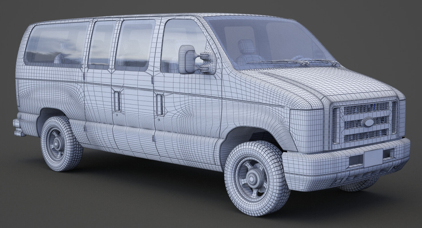 Generic Ford Van 01 - 3D Model by sky3dstudios69