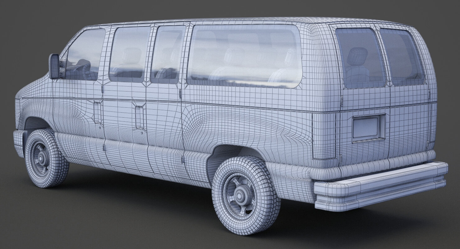 Generic Ford Van 01 - 3D Model by sky3dstudios69