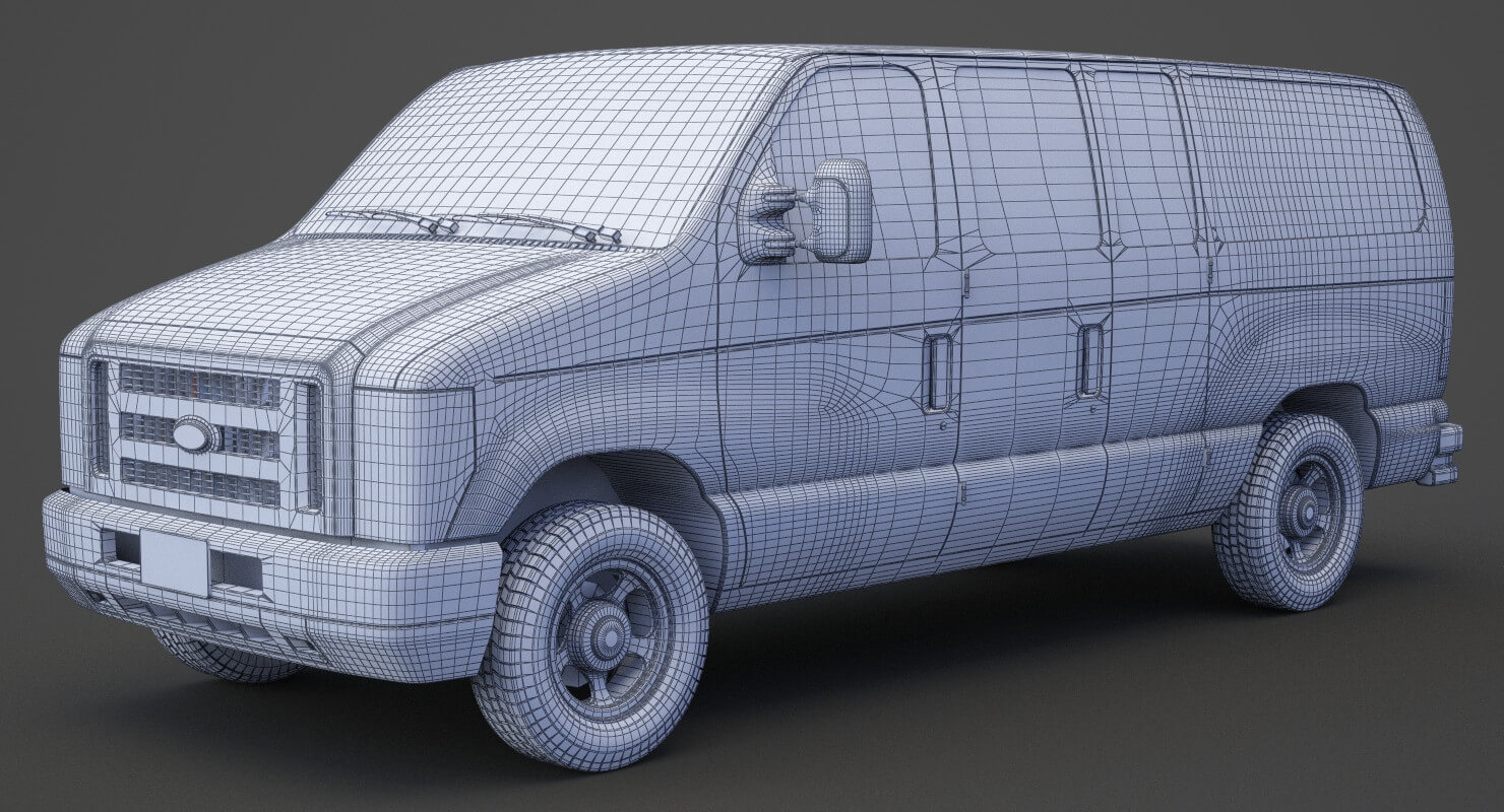 Generic Ford Van 01 - 3D Model by sky3dstudios69
